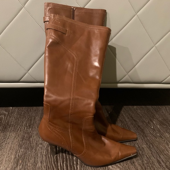 Etienne Aigner | Shoes | Brown Leather Etienne Aigner Boots | Poshmark